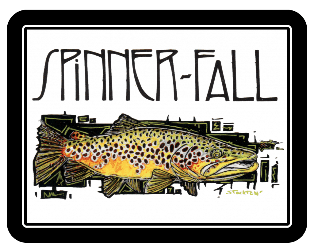 Spinner Fall Guide Service Mathew Stockton Brown Trout Sticker - Fly ...