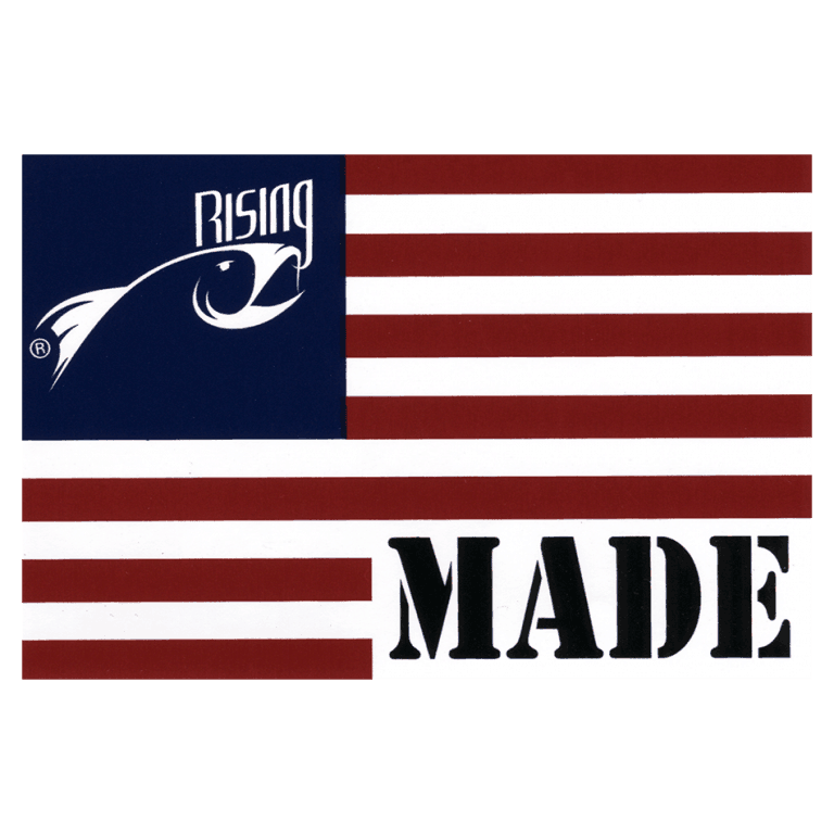 Rising US Flag Sticker - Fly Slaps Fly Fishing Stickers and Decals