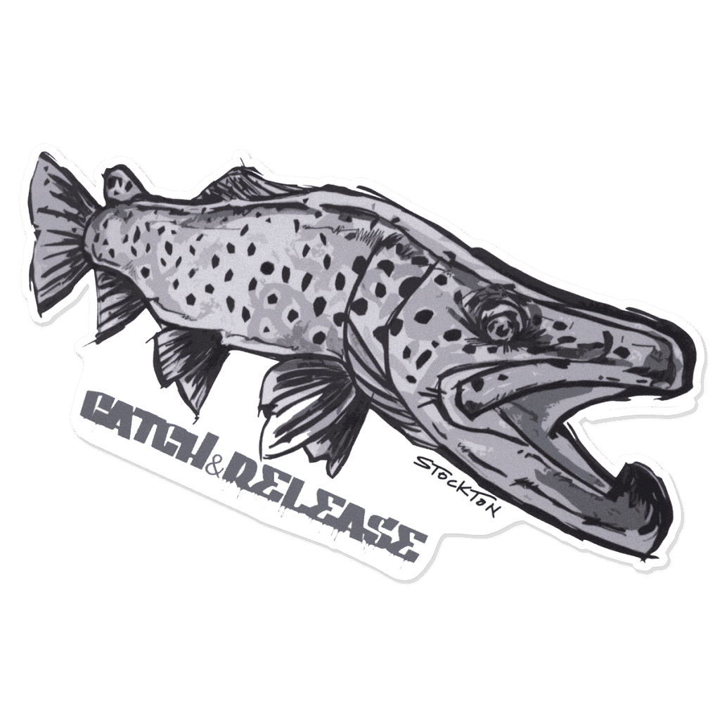 Matthew Stockton Brown Trout Sticker - Fly Slaps Fly Fishing Stickers ...