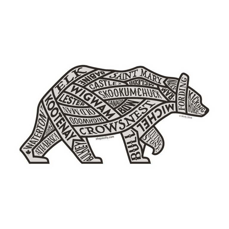 McFly Canadian Western Rivers Sticker - Fly Slaps Fly Fishing Stickers ...