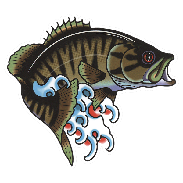 DrewLR Jud’s Smallmouth Sticker - Fly Slaps Fly Fishing Stickers and Decals