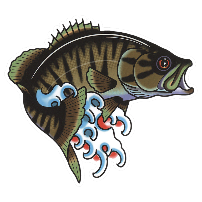 DrewLR Jud’s Smallmouth Sticker - Fly Slaps Fly Fishing Stickers and Decals