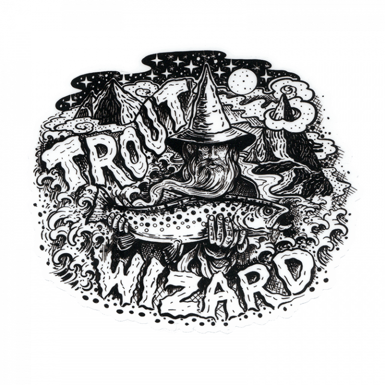 Josh May Trout Wizard Sticker - Fly Slaps Fly Fishing Stickers and Decals
