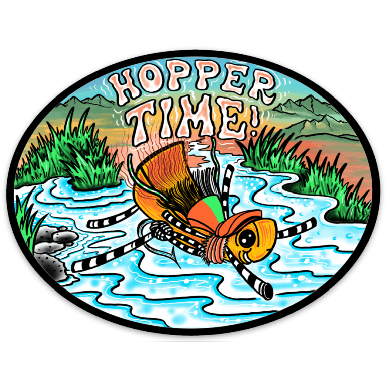 Fly Slaps x Josh May Hopper Time - Fly Slaps Fly Fishing Stickers and ...
