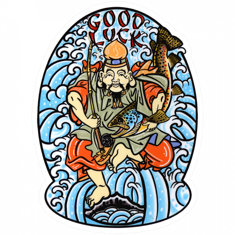 Josh May Good Luck Brown Trout Fly Fishing Sticker - Fly Slaps Fly ...