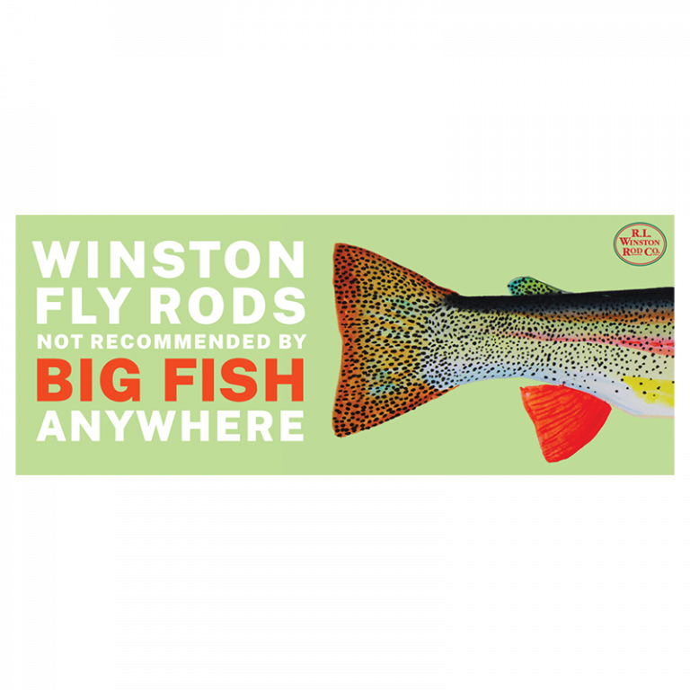 Winston Rods "Not Recommended" 12″ X 5″ Sticker - Fly Slaps Fly Fishing ...