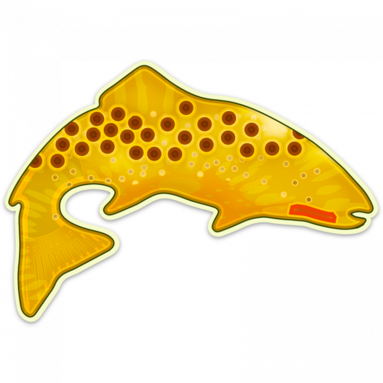 Fly Slaps Cutthroat Trout Pattern Fish - Fly Slaps Fly Fishing Stickers ...