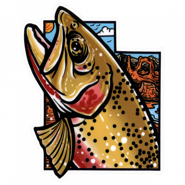 Josh May Utah Bonneville Cutthroat Sticker - Fly Slaps Fly Fishing ...