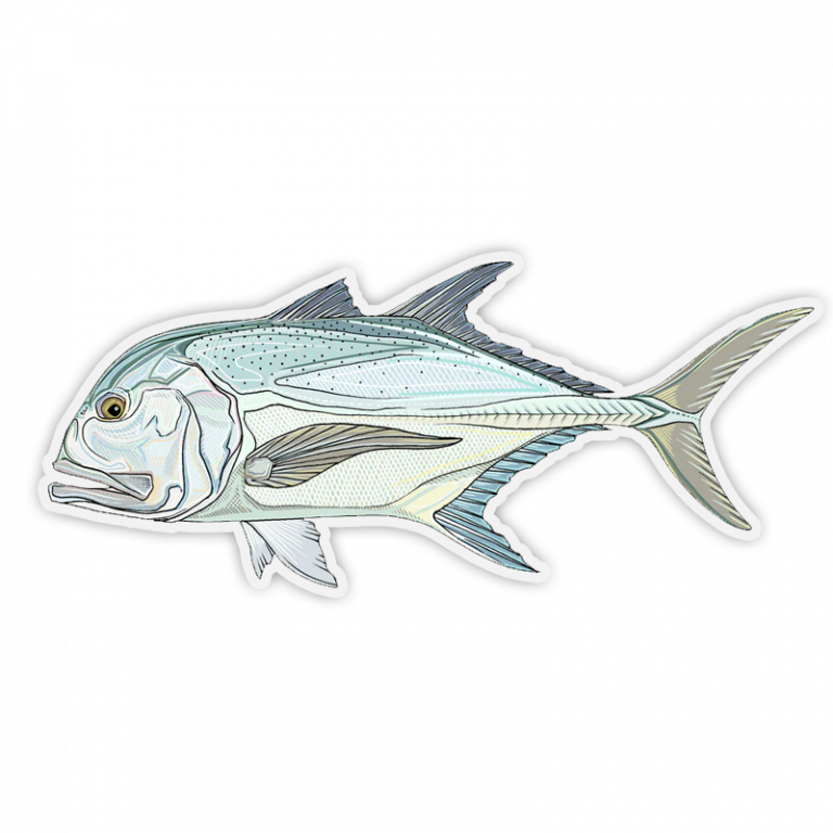 Casey Underwood Giant Trevally Decal - Fly Slaps Fly Fishing Stickers ...