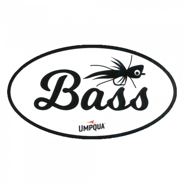 Umpqua Feather Merchants Bass Oval Sticker - Fly Slaps Fly Fishing ...